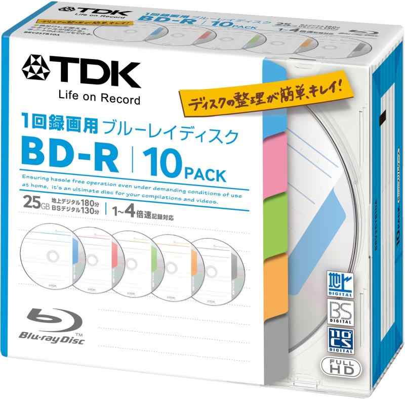 TDK LoR 録画用ブルーレイディスク BD-R 1回録画用 25GB 1-4倍速 インデックス・ディスクシリーズ