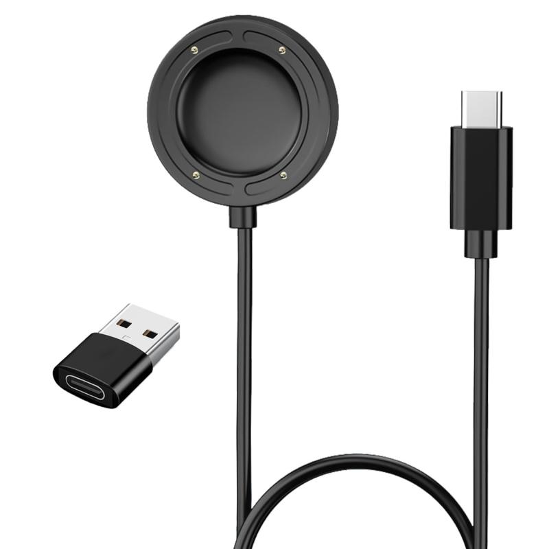 【2枚セット】For SUUNTO Nautic S/VERTICAL 2/RUN/Race S/Race/Ocean/Vertical/9 Peak Pro スマートウォッチ 充電ケーブル （1枚充電器 + 1枚USB to Type-C...
