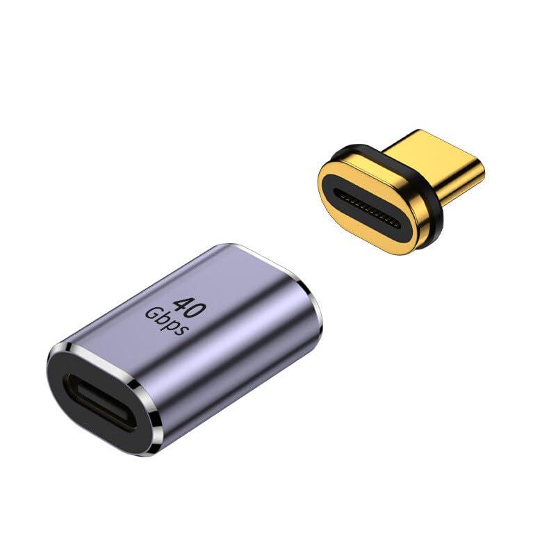 Sisyphy マグネット USB-C 変換 アダプタ【USB 4.0 40Gbpsデータ転送/Thunderbolt3対応/ 8K 60Hz映像出力/PD急速充電】Type-C 磁気 変換 アダプター McbookPro/Air およびそ...