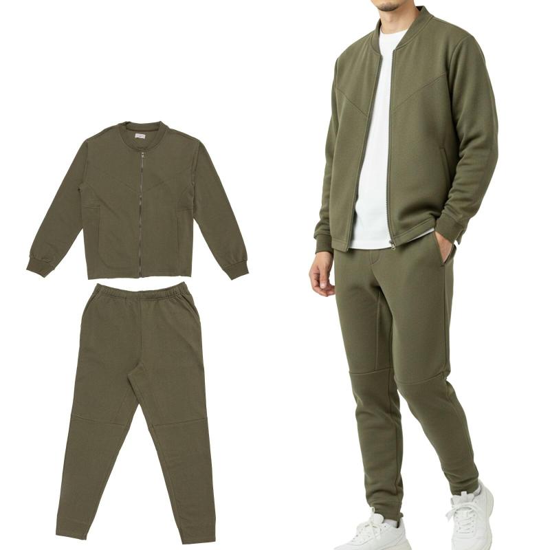 [Y's factory] スウェット セットアップ メンズ 上下 裏起毛 ジップアップ トレーナー ジャージ 長袖 秋 冬 あったか 伸縮性 ワンマイルウェア 部屋着 ルームウェア シンプル おしゃれ カジュア【シンプルかつ上品な大人のデ...