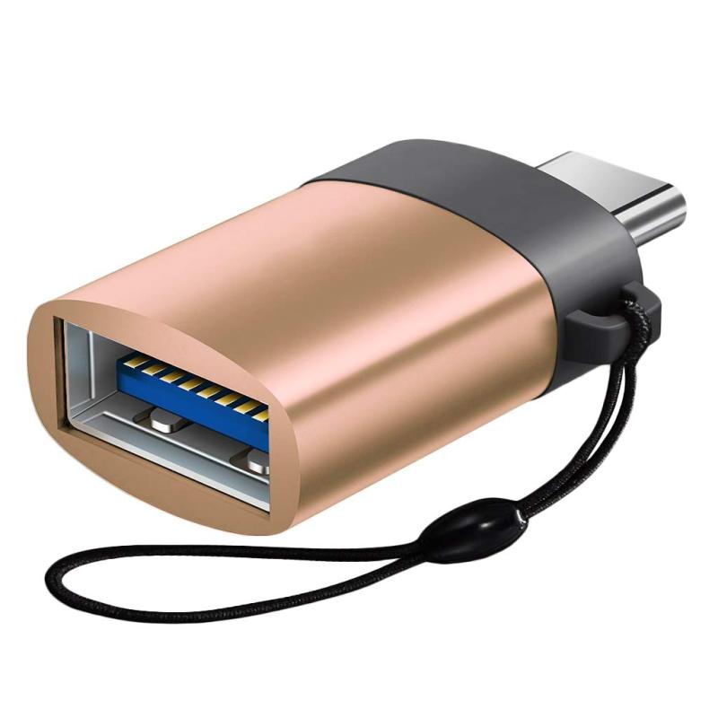 Type-C Type-A USB 3.0 変換アダプター コネクタ OTG USB ホスト機能 変換 アダプタ データ転送 USB C ストラップ付き PR-OTGTYPECUSB Type-AをUSB Type-Cに変換して、USBホス...