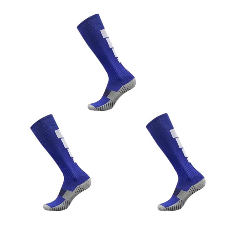 [Surmonter] サッカーソックス 滑り止め 【3足組】 メンズ ジュニア スポーツソックス トレーニング ストッキング 靴下 抗菌 防臭 フットサル ハイソックス 3足 セットメイン素材: 75% 綿、17% ナイロン、8% 合成繊...