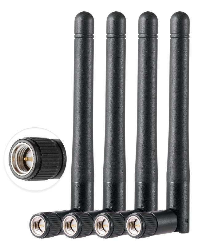 POBADY デュアルバンド WiFiアンテナ 2.4GHz/5GHz/5.8GHz 3dBi MIMO SMAオスアンテナ WiFi ルーター ワイヤレス LANカード PCIEカード ルーター ビデオ監視モニター用