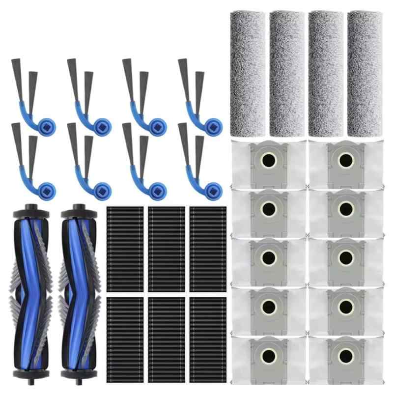 XBERSTAR Deebot T80 交換部品 for Ecovacs Deebot T80 掃除機用 消耗品 交換部品 メインブラシ 2個 サイドブラシ 8個 ローラーブラシ 4個 フィルター 6個 ダストバッグ 10個消耗品セット：f...