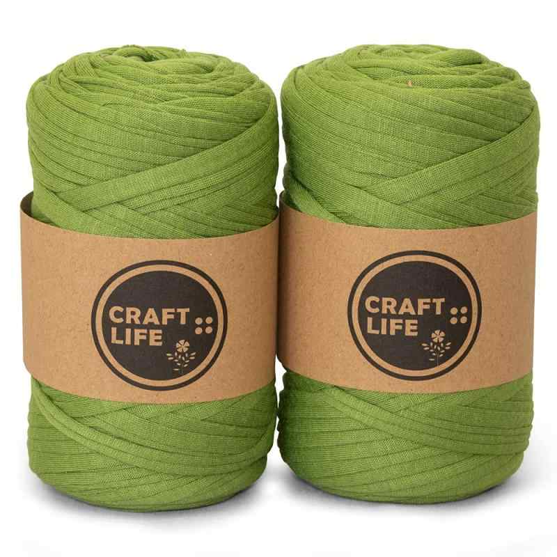 [CRAFT LIFE] Tシャツ ヤーン ファブリックヤーン 糸 基本色 約50m 2巻セット02Tシャツやカットソーの裁断時に出る余剰分を糸としてアップサイクルしたファブリックヤーン。アップサイクル品となり、一つ一つの柄・染めが異なりま...