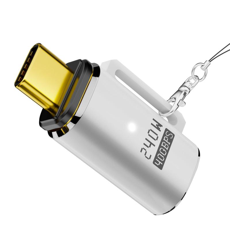 xuanli USB C マグネット アダプタ、240W PD急速充電、40Gbps USB4高速データ転送、4K 120Hz / 8K 60Hz HD映像信号伝送、Type-C マグネット USB4.0、USB-Cデバイス対応⭐【アップグ...