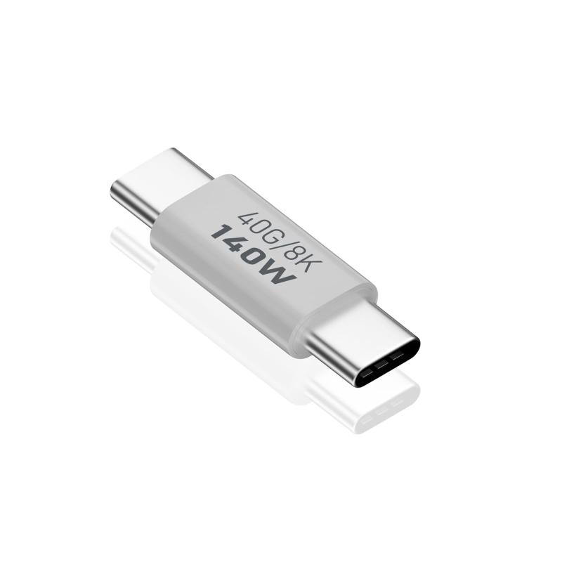 Poyiccot USB C to USB C 延長アダプタ40Gbps, (1個セット)USB C オスオスアダプタ は 最新のUSB4.0規格に準拠し、伝送スピードが最大40Gbps 映像出力8k 高速なファイル転送を実現しています。