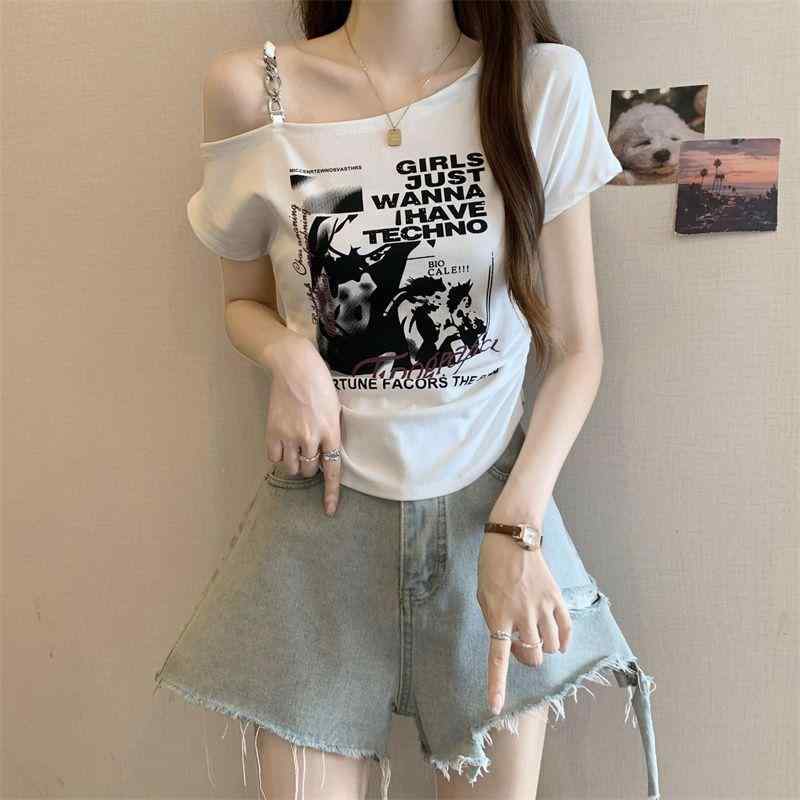 Tシャツ レディース 半袖 肩出し プリント 韓国風 大きいサイズ ゆったり ウエスト絞り 着痩せ カジュアル 普段着・カテゴリ: Tシャツ・スタイル: ゆったり、日韓カジュアル・素材: ポリエステル・素材構成: ポリエステル 90-95%...