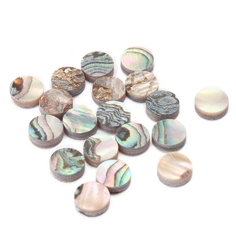 Yibuy 20 pieces Multicolor Abalone Inlay Material Dots 6mm ギターパーツ