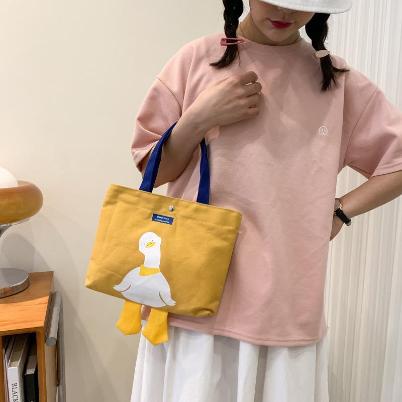 バッグ レディース キャンバス ハンドバッグ ショルダーバッグ 斜め掛け 鞄 小さめ ミニバッグ スクエア 軽量 シンプル かわいい カジュアル 学生 通勤 通学 普段使い・カラー: ホワイト、イエロー、グリーン、ブルー、ピンク、ダックホワ...