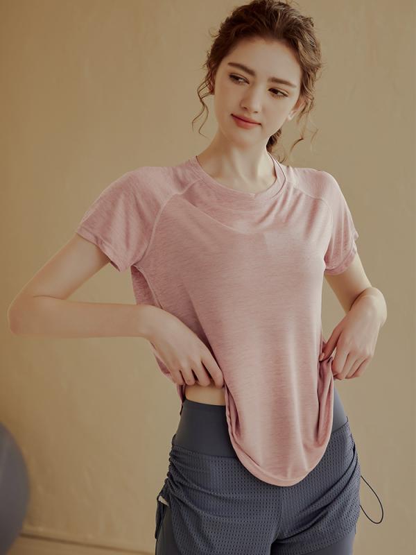 ・カテゴリ: Tシャツ・機能: 速乾・対象性別: 女性・柄: 単色・主な素材: ポリエステル100%・裏地素材: スパンデックス・カラー展開: ライトブルー、ライトパープル、ピンク、ブラック・サイズ展開: S,M,L,XL,XXL・袖丈: 短袖