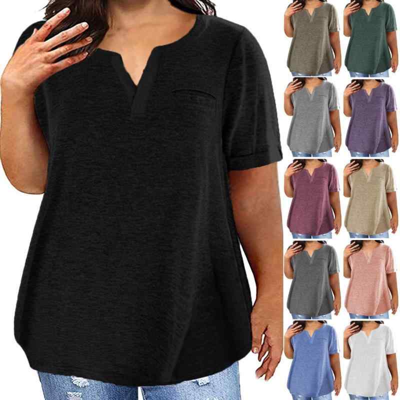 ・カテゴリ: Tシャツ・スタイル: 気質通勤・主な素材: ポリエステル30%（含）-50%（不含）・袖丈: 短袖・ネックライン: Vネック・袖型: 通常袖・デザイン: ワイドシルエット・着丈: 普通（50cm超-65cm以下）・柄: 無地・...
