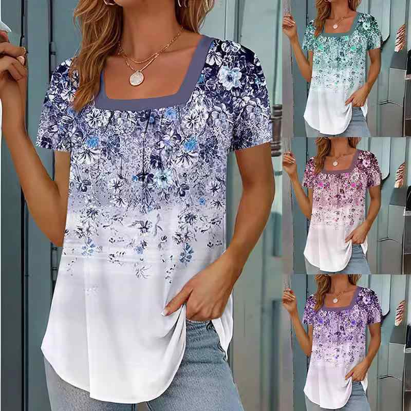 ・カテゴリ: Tシャツ・スタイル: 休闲・主な素材: ポリエステル90-95%・柄: 3D効果・袖丈: 短袖・衣丈: 中長・ネックライン: 方領・袖型: 常规・カラー展開: コーヒーブラウン,ブルー,グリーン,パープル・サイズ展開: S,M...