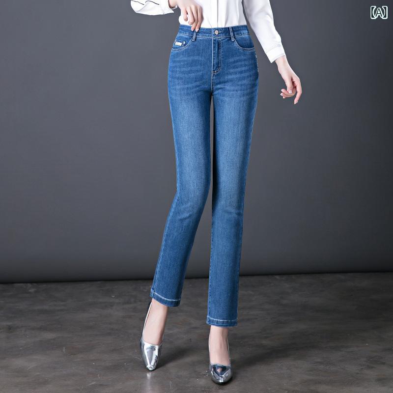 ・カテゴリ: 牛仔裤・スタイル: 簡約・主な素材: 綿弾牛仔布・主面料成分: 綿30-50%・主面料成分2: 粘纖30-50%・里料成分: アンモニア30%10-29%・款式: 鉛筆パンツ/小脚パンツ・パンツ長: 長パンツ・腰型: 高腰・牛...