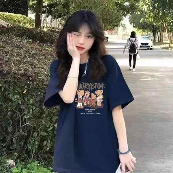 ・カテゴリ: Tシャツ・スタイル: 清新甜美、可愛風・主な素材: 綿100%・柄: 动漫卡通、プリント、彩绘・袖丈: 短袖・ネックライン: 圆领・版型: 宽松型・衣長: 普通款・カラー展開: 白色、黒色、藏藍色、酒红色、紫色、杏色、铁灰色、...