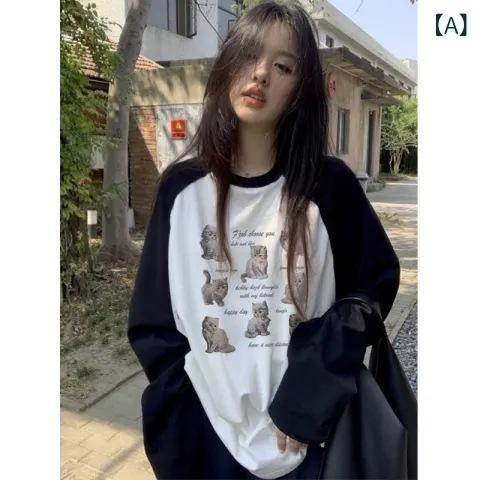 ・カテゴリ: Tシャツ・スタイル: 休闲・主な素材: ポリエステル・柄: アニメ・ネックライン: クルーネック・袖丈: 長袖・袖型: ラグランスリーブ・衣丈: ミドルロング・フィット感: ルーズ・カラー展開: ブラック・サイズ展開: M、L...