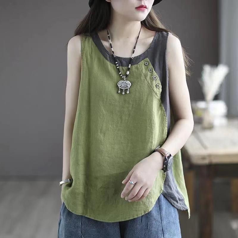 ・カテゴリ: Tシャツ・スタイル: 通勤風・主な素材: ポリエステル90-95%・柄: プリント・袖丈: ノースリーブ・ネックライン: クルーネック・版型: ルーズフィット・衣長: 普通(50-65cm)・カラー展開: グリーン、レッド、ピ...