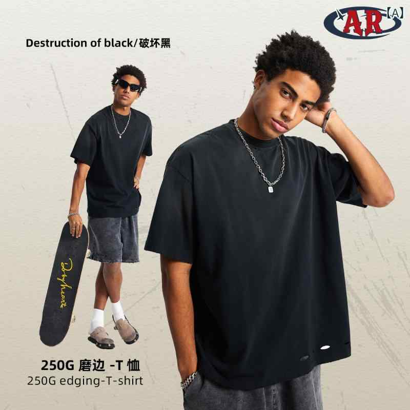 ・カテゴリ: Tシャツ・スタイル: カジュアル・主な素材: 綿100%・袖丈: 短袖・柄: 無地・カラー展開: 破壊ブラック、破壊フラワーグレー、破壊ブラウン、破壊ミ杏・サイズ展開: S、M、L、XL、XXL・首元: クルーネック・フィット...