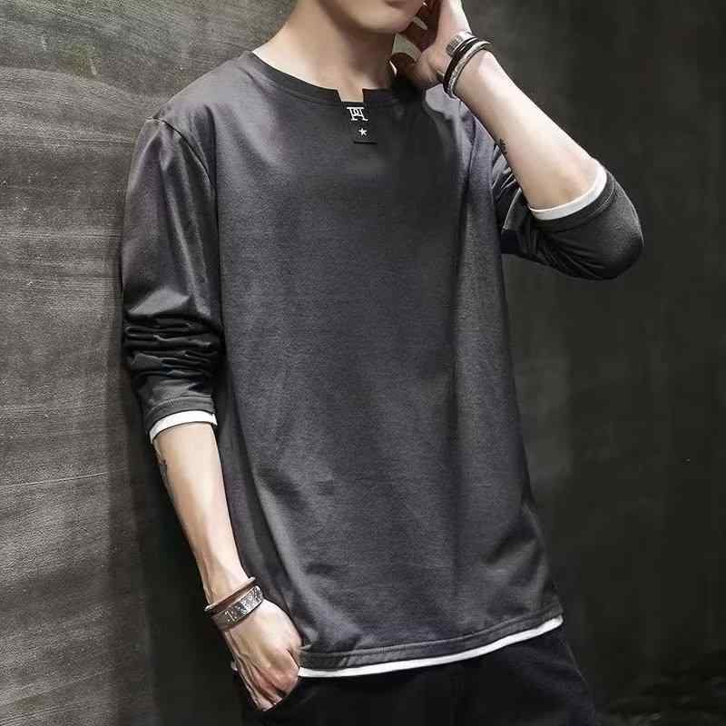 ・カテゴリ: Tシャツ・スタイル: 韓版・主な素材: ポリエステル100%・柄: プリント・版型: ルーズフィット・ネックライン: クルーネック・袖丈: 長袖・袖型: 標準・スタイル詳細: ツートンカラー・カラー展開: グレー×ホワイト、ホ...