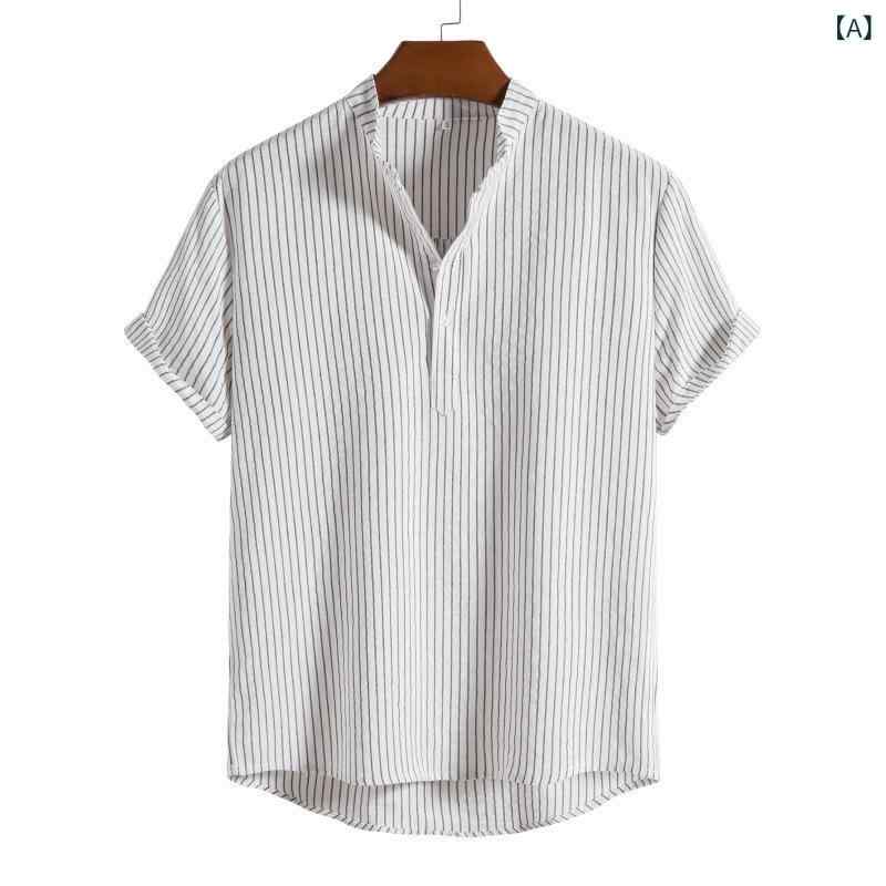 ・カテゴリ: シャツ・スタイル: ファッション・主な素材: 綿30%・袖丈: 短袖・柄: 条紋・厚み: 薄手・詳細: セットアップ・対象年齢: 青年・対象シーン: 日常・カラー展開: 白色、粉紅、緑色、青色、墨緑、藏青・サイズ展開: XS、...