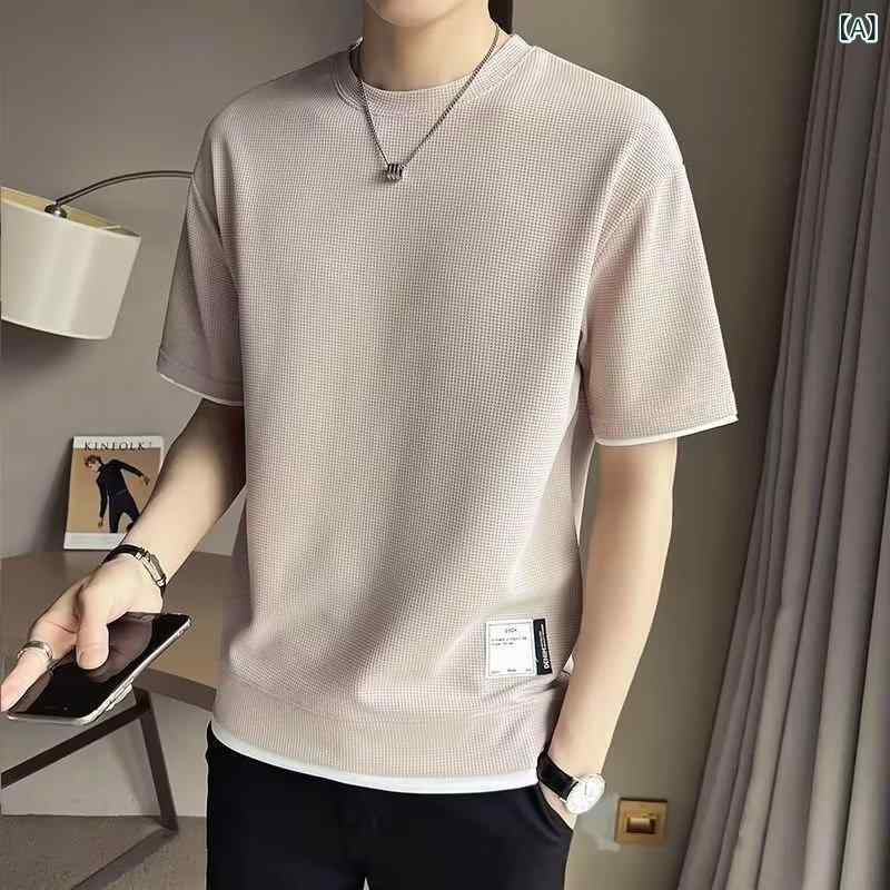 ・カテゴリ: Tシャツ・スタイル: 韓版・主な素材: ポリエステル55%・柄: 無地・フィット: ルーズ・ネックライン: クルーネック・袖丈: 短袖・厚み: 薄手・カラー展開: ベージュ、ホワイト、ブラック・サイズ展開: M、L、XL、2X...