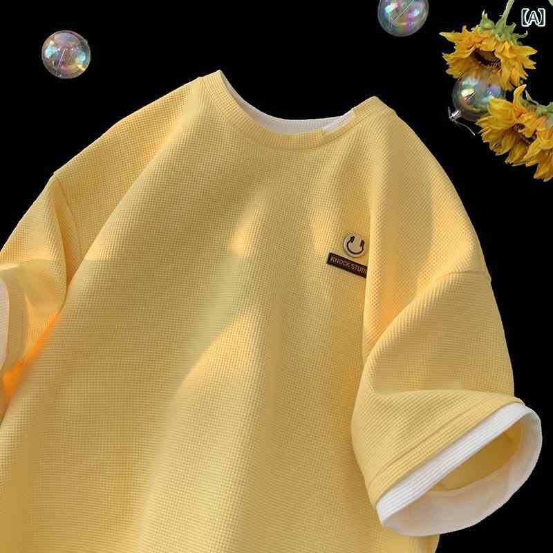 ・カテゴリ: Tシャツ・スタイル: 港風・主な素材: ポリエステル100%・柄: 丸点・版型: ゆったり・袖丈: 中袖・ネックライン: 丸首・カラー展開: 杏色、赤、黄色、緑・サイズ展開: M、L、XL、XXL・厚み: 普通・重量: 180...