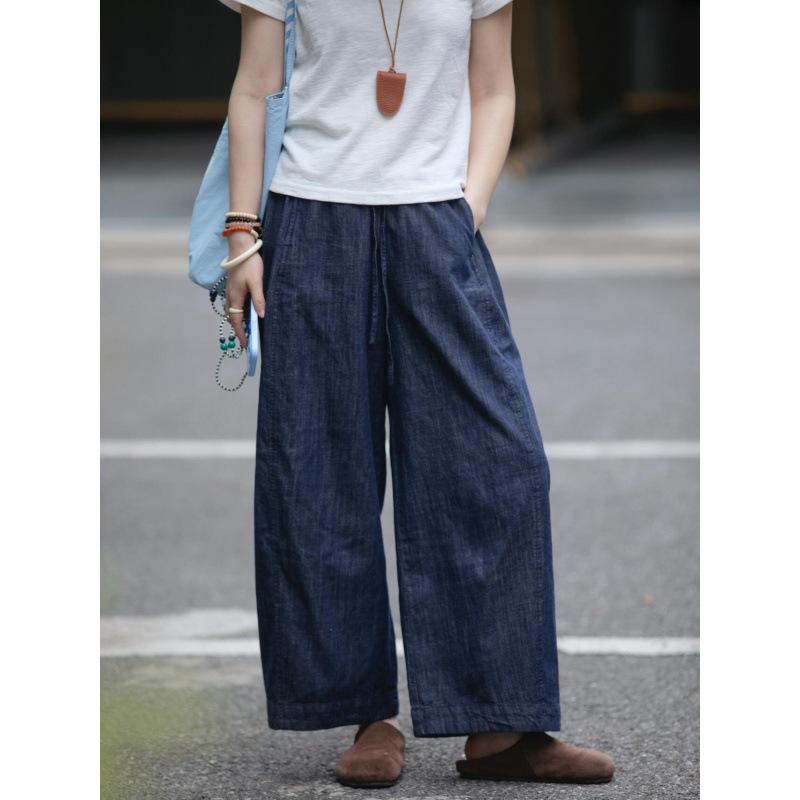 ・カテゴリ: デニムパンツ・スタイル: 気質通勤・主な素材: ポリエステル95%以上・パンツタイプ: ストレート・パンツ丈: ニーパンツ・ウエスト: ハイウエスト・厚み: 薄手・流行要素: プリーツ・カラー展開: ブルー・サイズ展開: S、...