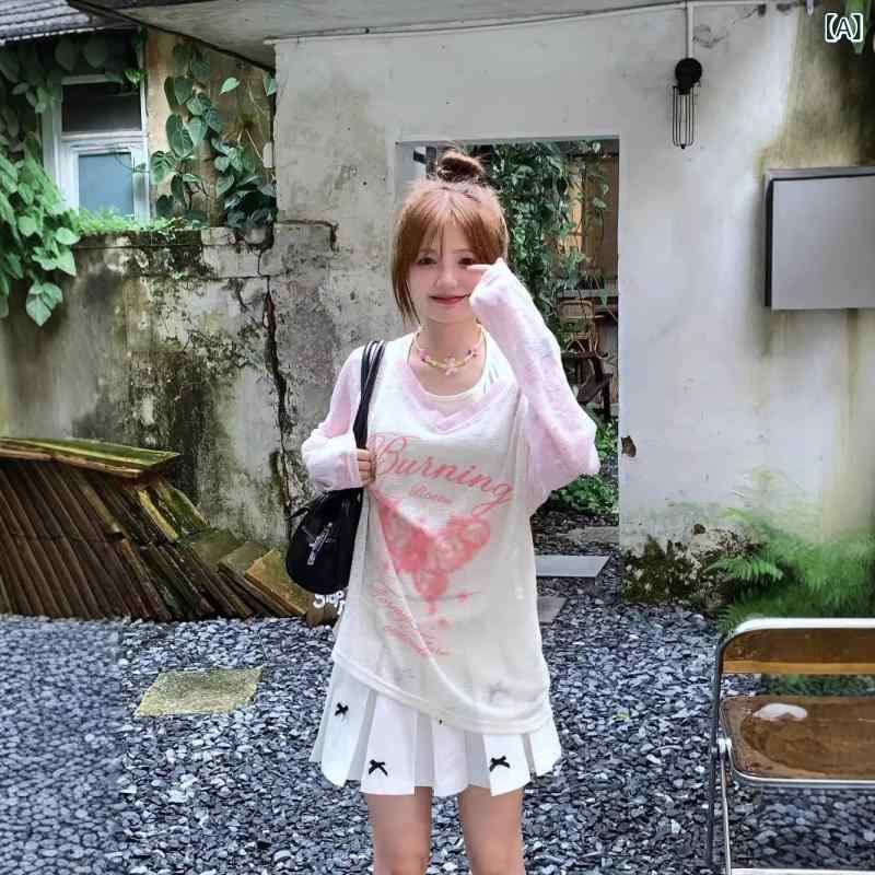 ・カテゴリ: Tシャツ・スタイル: 通勤風・柄: 動物・袖丈: 長袖・プリント: 印花・フィット: ワイド・丈: 普通・ネックライン: Vネック・袖型: 標準・人気要素: シアー・カラー展開: ピンク、グリーン・サイズ展開: S、M、L、X...