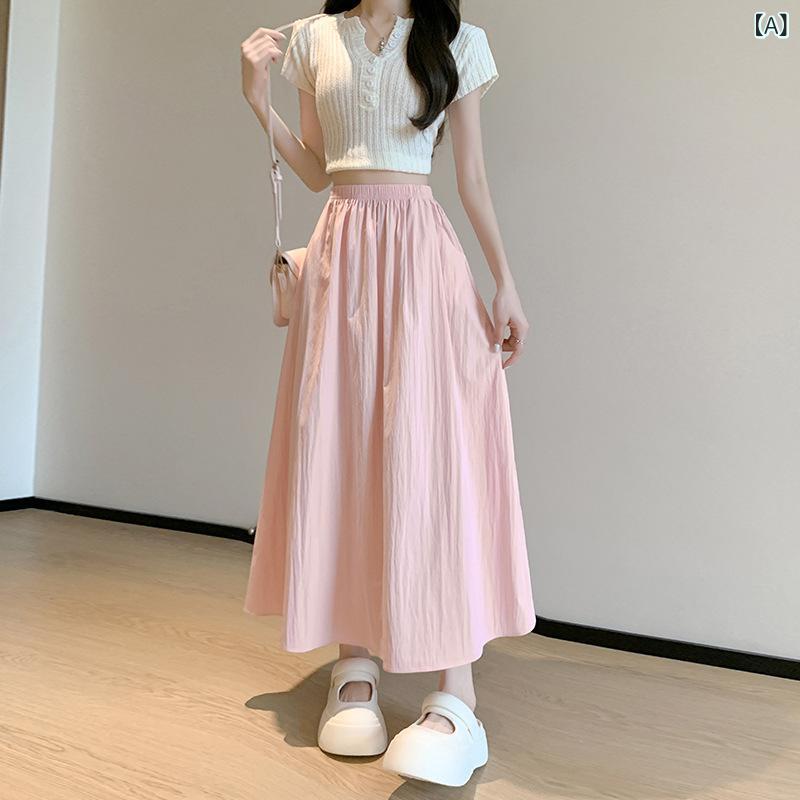 ・カテゴリ: 半身スカート・スタイル: 日韓カジュアル、休闲風・主な素材: 綿、ポリエステル繊維・素材2: ナイロン・素材2割合: 30%以下・スカート型: Aライン・スカート丈: ミドルレングス・流行要素: ウェーブ・カラー展開: ライト...