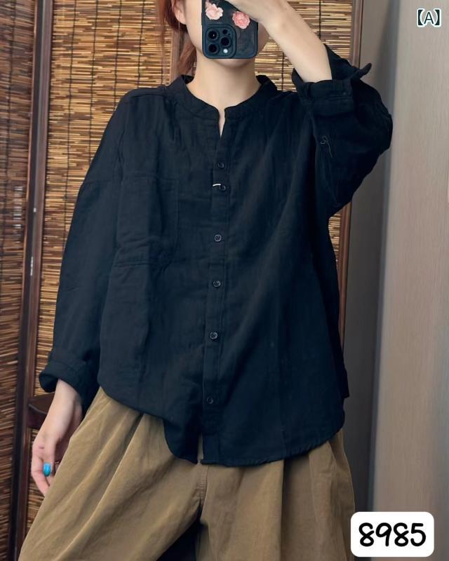 ・主な素材: 綿70-80%・スタイル: 休闲・袖丈: 長袖・版型: ワイド・衣長: 普通(50-65cm)・ネックライン: Vネック・袖型: スタンダード・柄: 無地・カラー展開: 1号,2号,3号,4号,5号・サイズ展開: L,XL・カ...