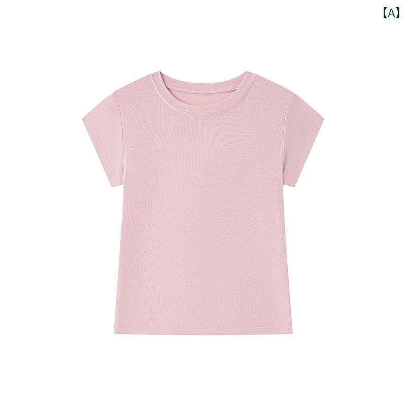 ・カテゴリ: Tシャツ・スタイル: 清新甜美・主な素材: 天丝（莱赛尔纤维）30-50%・主な素材2: 羊毛30%以下・柄: 無地・ネックライン: クルーネック・袖丈: 短袖・袖型: フリル袖・カラー展開: スーピンク、天藍、グレー、白、ブ...