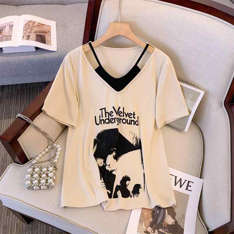 ・カテゴリ: Tシャツ・スタイル: 日韓カジュアル、韓国系・主な素材: ポリエステル95%以上・柄: 幾何学模様・袖丈: 短袖・袖型: 通常袖・デザイン: フェイクツーピース、ステッチ、コントラストカラー・フィット: ルーズフィット・衣丈:...
