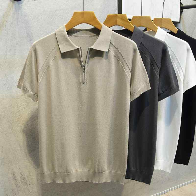 ・カテゴリ: POLOシャツ・スタイル: 日常カジュアル・袖丈: 短袖・版型: 合体型・柄: 無地・特殊加工: ニット・厚み: 薄手・主な素材: 綿・主素材含有率: 64.4%・適用シーン: カジュアル・カラー展開: ベージュ、グレー、ホワ...