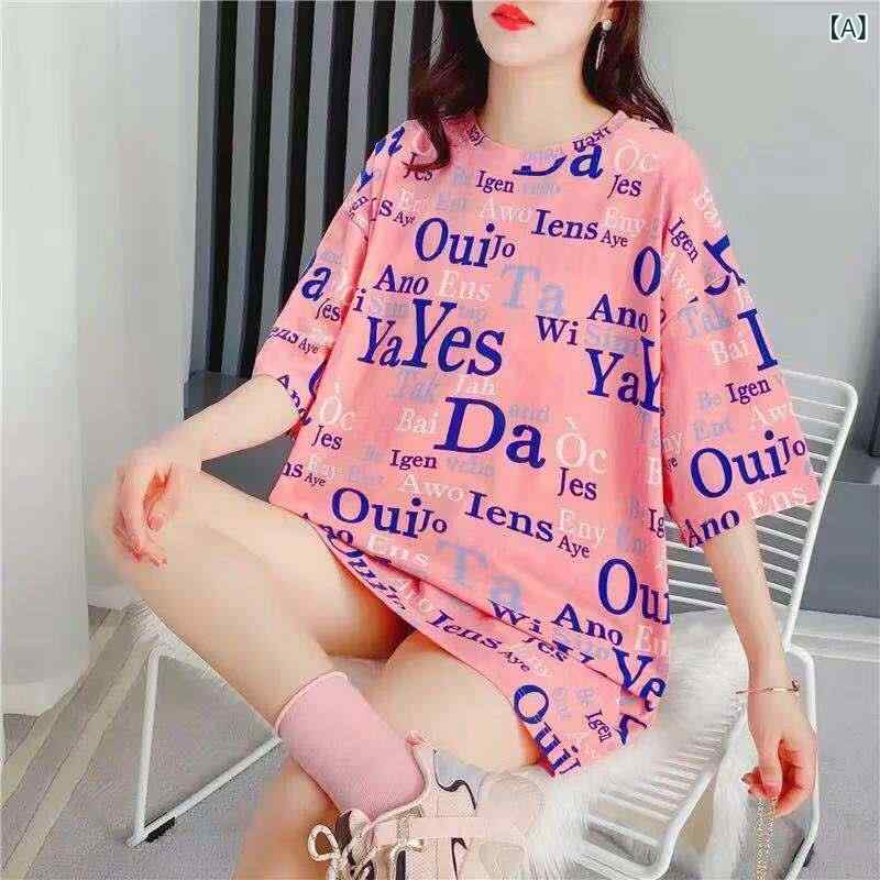 ・カテゴリ: Tシャツ・スタイル: 気質通勤、都市風・主な素材: 其它90%（含）-95%（不含）・ネックライン: 圆领・袖丈: 短袖・フィット: 宽松・袖型: 其他・カラー展開: 粉色、白色、灰色、红色、绿色、大象、涂鸦字母、笑脸、桔色、...