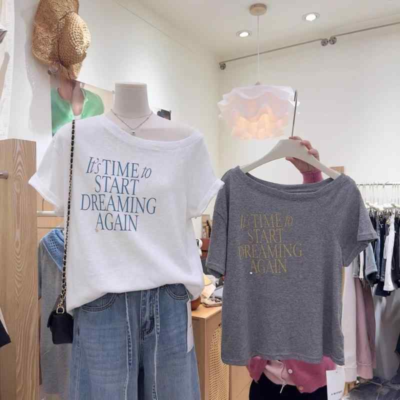 ・カテゴリ: Tシャツ・主な素材: 綿90-95%、スパンデックス30-50%・柄: 無地・スタイル: 通勤風・袖丈: 短袖・ネックライン: 一文字領・フィット: ゆったり・カラー展開: ホワイト、グレー・サイズ展開: S、M、L、XL、2XL
