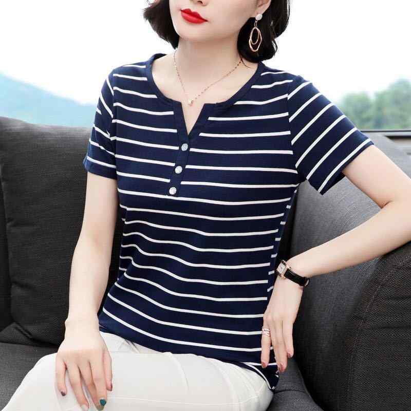 ・カテゴリ: Tシャツ・スタイル: 休闲風、日韓休闲・主な素材: 氨纶30%以下、聚酯纶50%-70%・柄: 細横条紋・袖丈: 短袖・衣丈: 普通款・ネックライン: 圓領・袖型: 常规・カラー展開: 2094藍、2094白、2094紅、20...