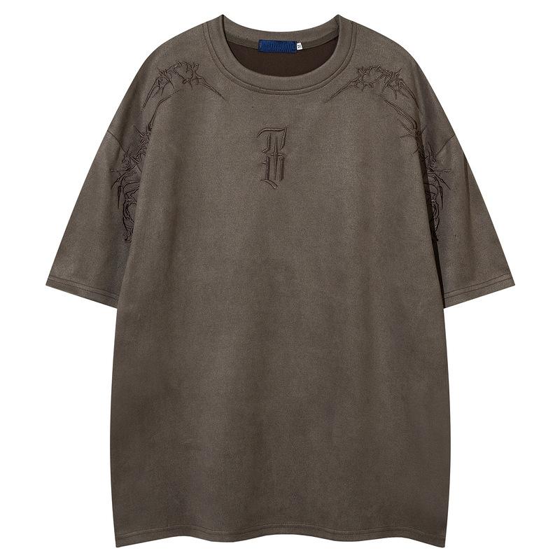 ・カテゴリ: Tシャツ・スタイル: 落肩袖・主な素材: ポリエステル100%・柄: 字母・デザイン: プリント・ネックライン: クルーネック・袖丈: 短袖・カラー展開: ブラック、ブラウン、グレー・サイズ展開: S、M、L、XL、2XL・フ...