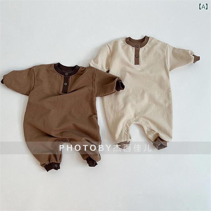 ・カテゴリ: 連体服・スタイル: 韓版・主な素材: 綿95%・袖丈: 長袖・フード: なし・閉じ方: 暗扣・対象年齢: 1～3歳・対象身長: 80～100cm・対象身長展開: 65cm,70cm,80cm,90cm,100cm・対象性別: ...