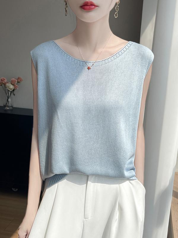 ・カテゴリ: Tシャツ・スタイル: 復古風・主な素材: 丝麻・柄: 純色・スタイル: セットイン・袖丈: ノースリーブ・フィット: ルーズ・衣丈: 普通(50cm超65cm以下)・ネックライン: クルーネック・袖型: スタンダード・カラー展...