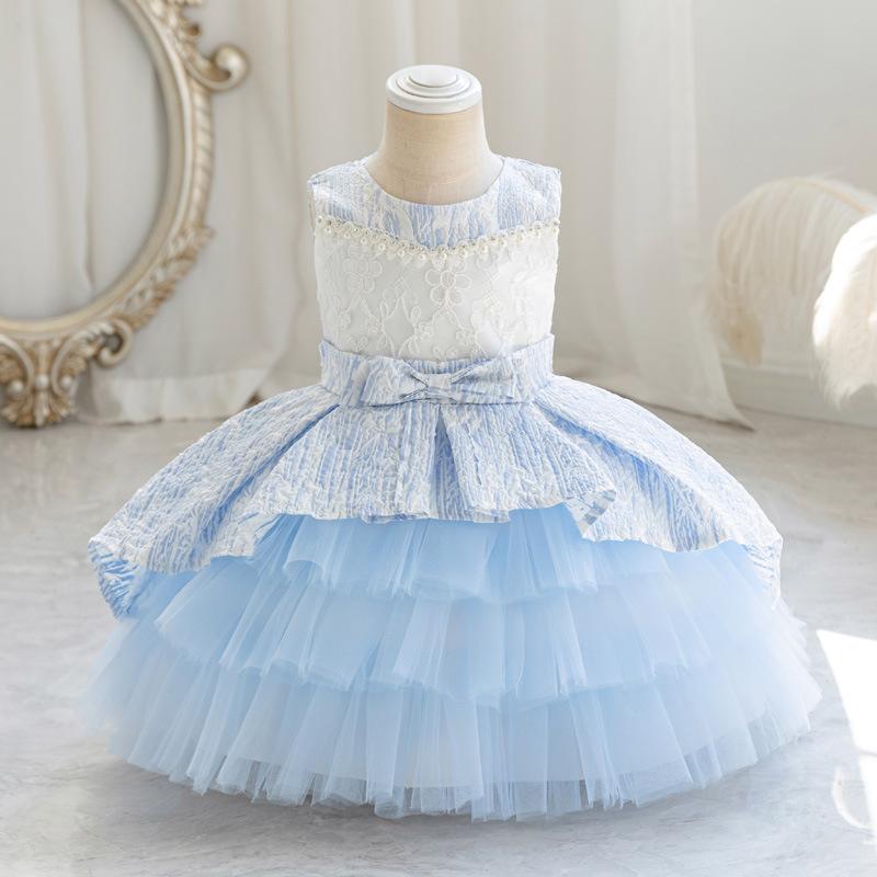 ・カテゴリ: 童礼服・対象年齢: 中小童(3~8歳)・対象身長: 100~140cm・対象性別: 女・主な要素: 公主・主面料: 聚酯纤维（涤纶）65%・里料: 綿35%・対象身長展開: 70、80、90、100、110・カラー展開: 碧绿...
