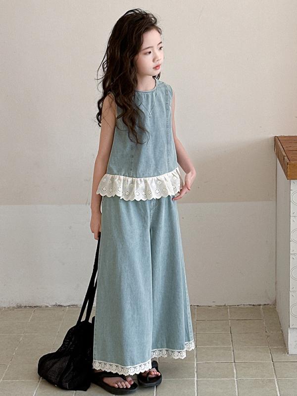・カテゴリ: 子供服・スタイル: カジュアル・セット内容: 2点セット・対象年齢: 8歳以上・袖丈: ノースリーブ・フード: なし・パンツ丈: ロング・主な素材: 綿50%・パターン: 無地・トップス形状: プルオーバー・カラー展開: ライ...