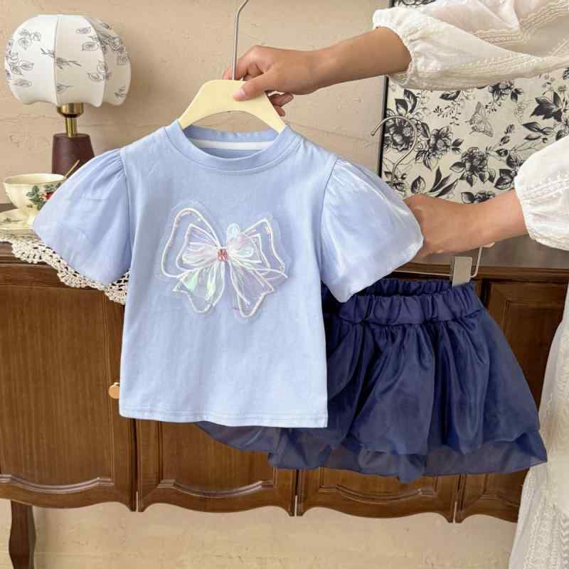 ・対象性別: 女・スタイル: 韓国風・カテゴリ: 子供服セット・セット内容: 2点セット・袖丈: 短袖・素材: 綿60%・加工: 柔らかい加工・厚み: 薄手・要素: ストリートファッション・クロージャー: プルオーバー・カラー展開: セット...