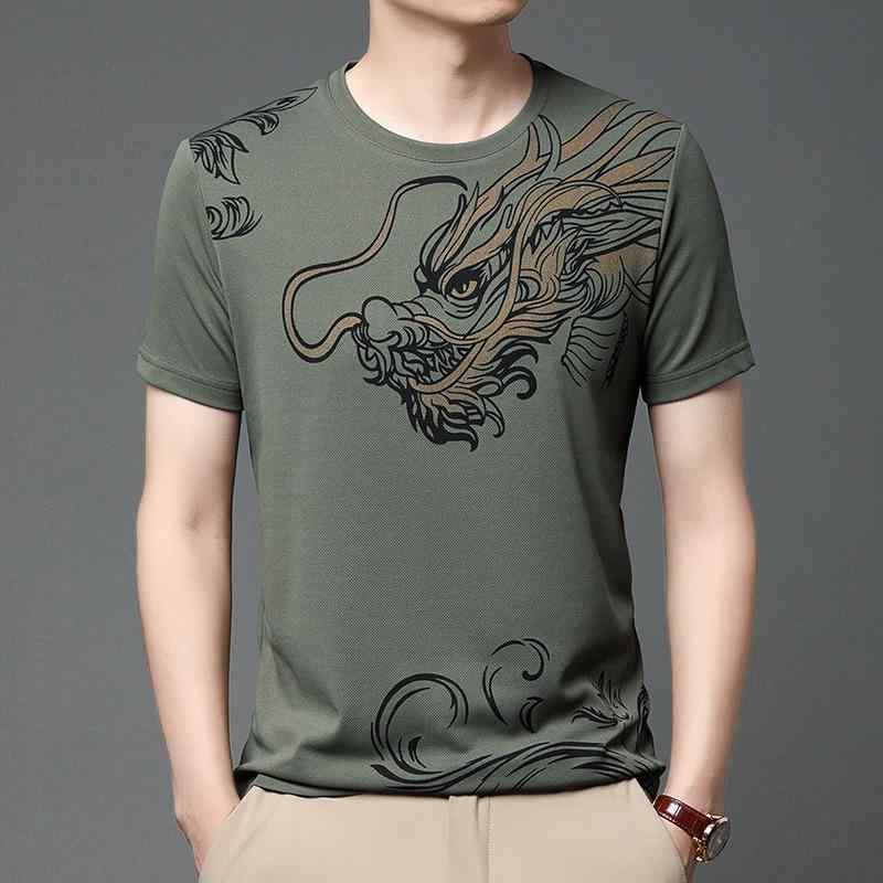 ・カテゴリ: Tシャツ・スタイル: ビジネス・主な素材: 醋酸繊維96%以上・袖型: 標準・柄: 無地・袖丈: 短袖・ネックライン: クルーネック・フィット感: ルーズ・厚み: 薄手・プリントテーマ: 動物・カラー展開: 豆緑、墨緑、赤、卡...