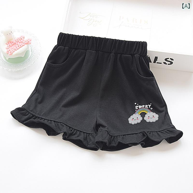 ・カテゴリ: 童用スカートパンツ・スタイル: 韓国版・主な素材: コットン60%以上・パンツ丈: ショートパンツ・腰位置: ミドルウエスト・パターン: 無地・カラー展開: ブラック、ホワイト、ライトグレー、ピンク、パープル・サイズ展開: 1...