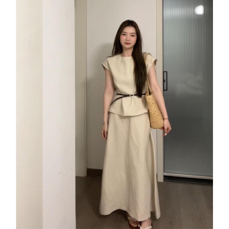 セットアップ レディース トップス スカート 2点セット 体型カバー ゆるめ 痩せ見え 高級感 無地 おしゃれ きれいめ カジュアル 普段使い 通勤用 通学用 上下セット・スカート丈: ロング・素材: アクリル・カラー展開: トップス, ス...