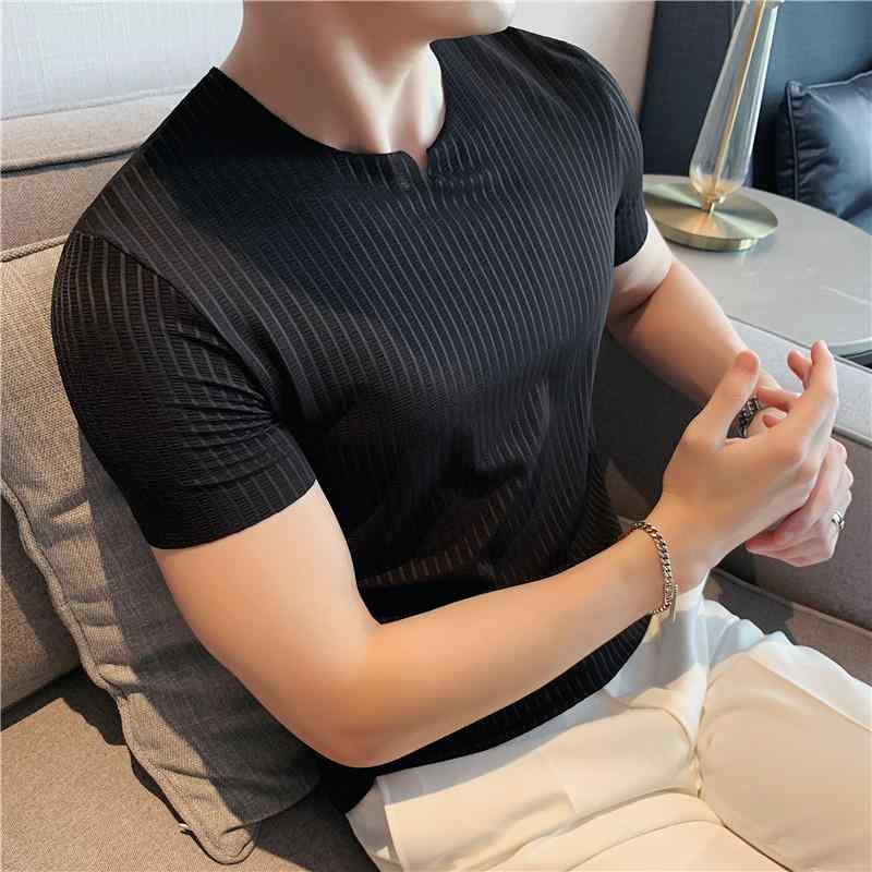 ・カテゴリ: Tシャツ・スタイル: カジュアル・主な素材: ナイロン80%・柄: 条紋・フィット: スリム・ネックライン: クルーネック・袖丈: 短袖・厚み: 薄手・カラー展開: 白色、黒色・サイズ展開: M、L、XL、XXL、XXXL、X...