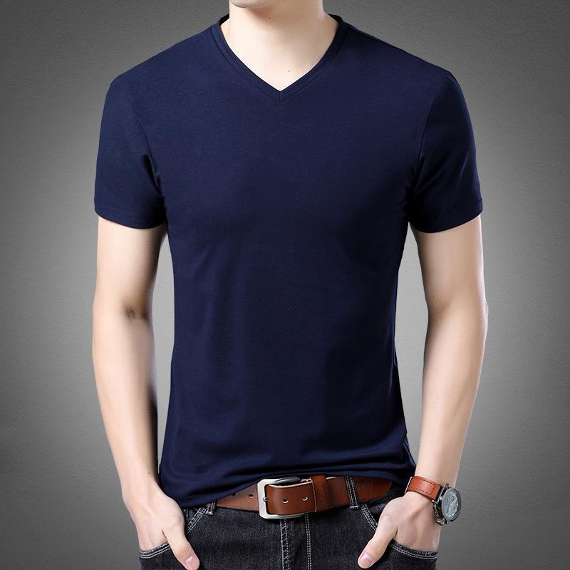 ・カテゴリ: Tシャツ・スタイル: 修身型・主な素材: 綿95%・柄: 純色・ネックライン: V字領・袖丈: 短袖・カラー展開: 白色、红色、灰色、黒色、上青・サイズ展開: M、L、XL、XXL、XXXL、XXXXL・厚み: 薄款・克重: ...