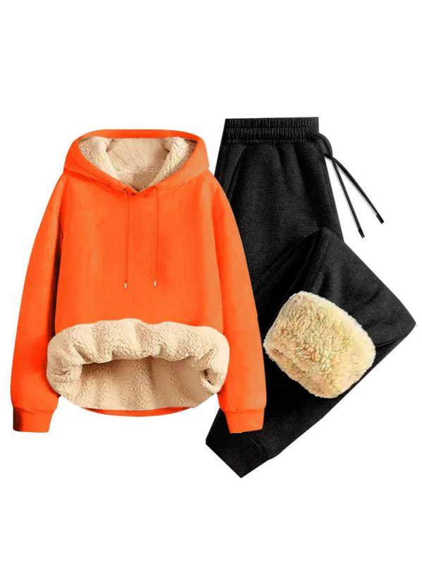 ・スタイル: スポーツ・厚さ: 加绒・パンツ丈: ロングパンツ・トップスタイル: ジャケット・袖丈: 長袖・フード: あり・主素材含有率: 99%・使用シーン: 日常・カラー展開: ブラック+ブラック束脚、墨緑+ブラック束脚、浅灰+ブラック...