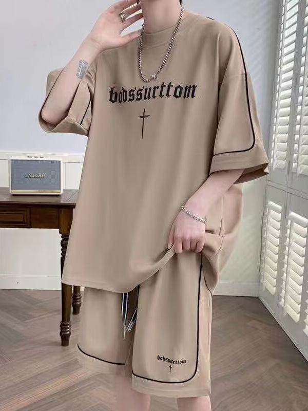 ・スタイル: 軽熟カジュアル・厚み: 普通・パンツ丈: ショートパンツ・トップススタイル: Tシャツ・袖丈: 短袖・フード: なし・素材名: 化纤混紡・主素材: ポリエステル85%・使用シーン: カジュアル・カラー展開: ブラック、ホワイト...