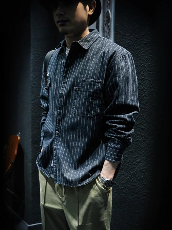 ・スタイル: 韓版・カテゴリ: シャツ・主な素材: ポリエステル81-90%・袖丈: 長袖・柄: 条紋・厚み: 普通・版型: ワイド・スタイル詳細: 明線・対象年齢: ティーン・対象性別: 男性・カラー展開: ブラック、ブルー・サイズ展開:...